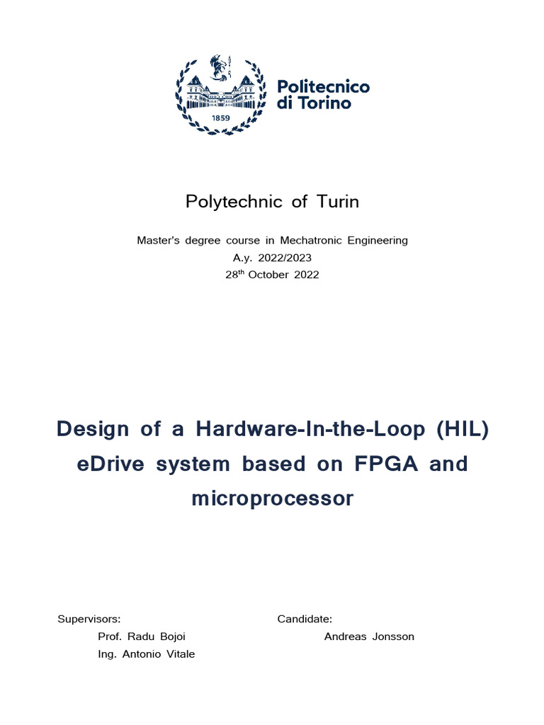 Tesi | PDF | Electric Motor | Field Programmable Gate Array