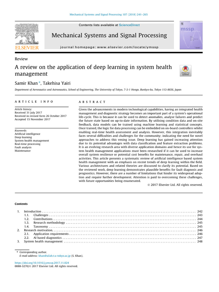 A Review On The Application of Deep Lear | PDF | Artificial ...