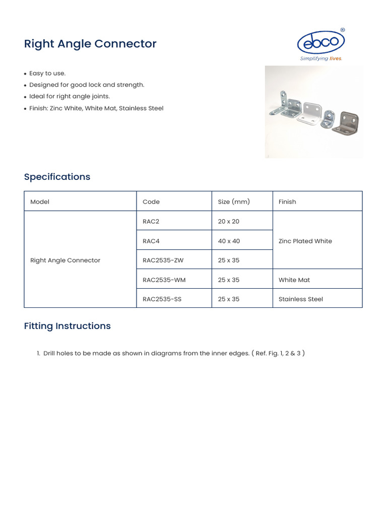 Right Angle Connector | PDF