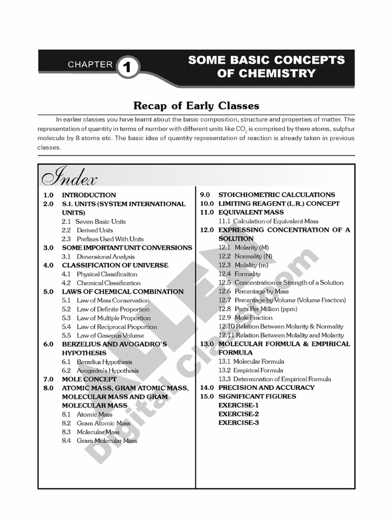 001 Mole Concept Module Part 1 | PDF