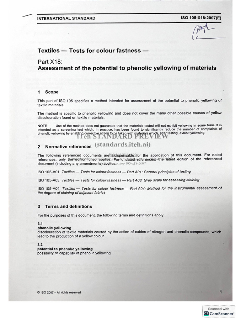 Iso 105 X18 | PDF