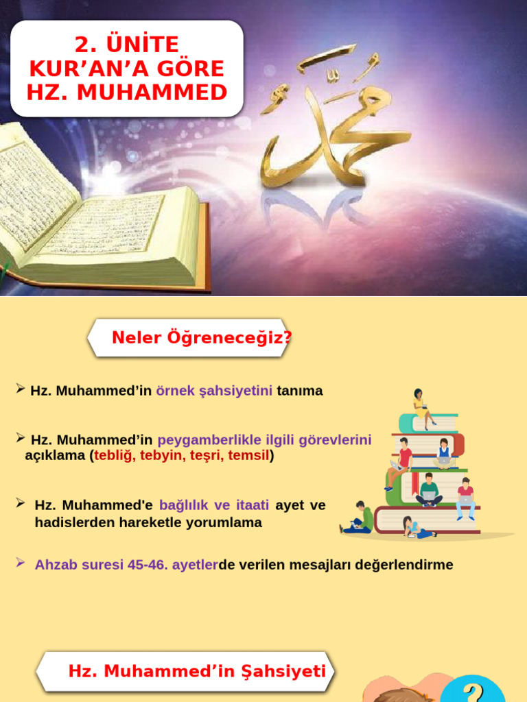 Ünite Kur'an'a Göre Hz. Muhammed | PDF