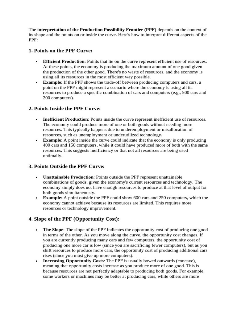 Understanding the Production Possibility Frontier | PDF | Opportunity ...