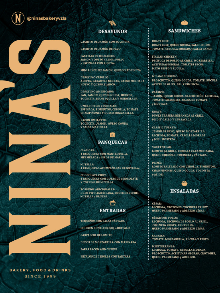 Nina's Menu 2022 | PDF