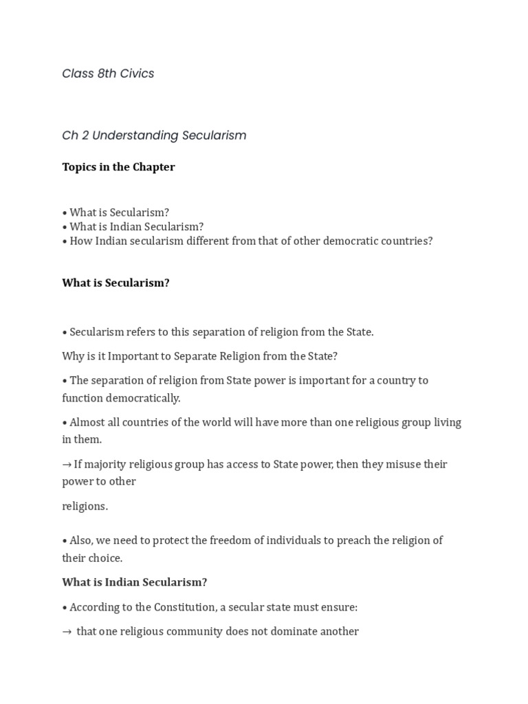 Class 8th Civics Chapter 2nd Notes | PDF