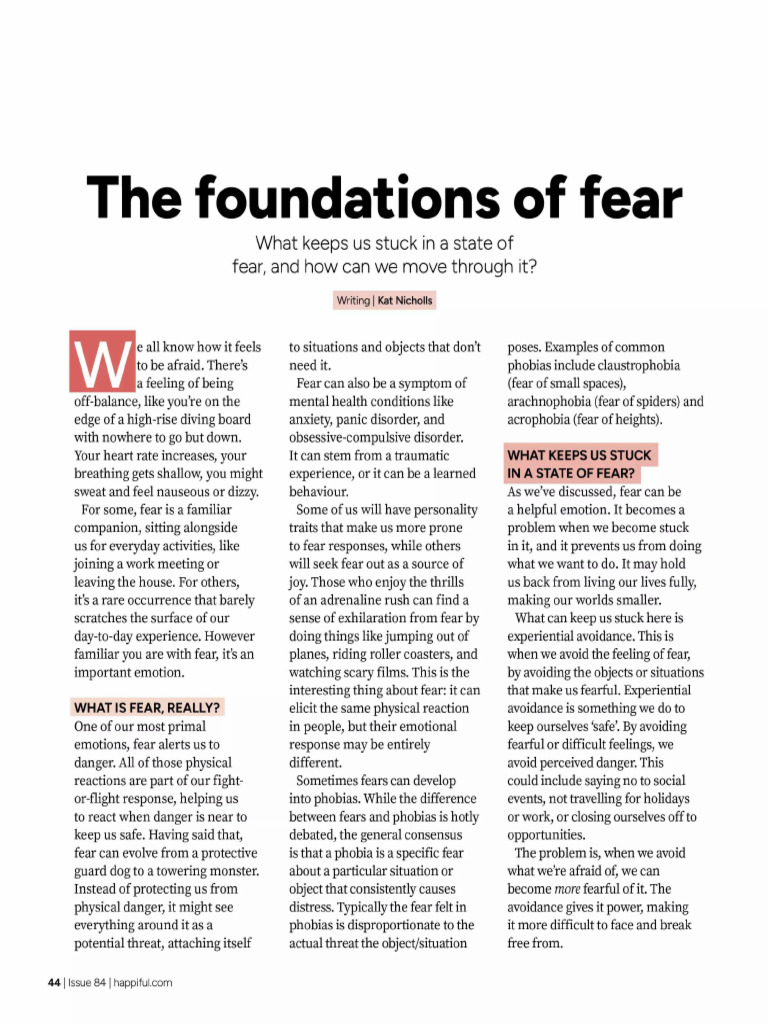 The Foundations of Fear | PDF
