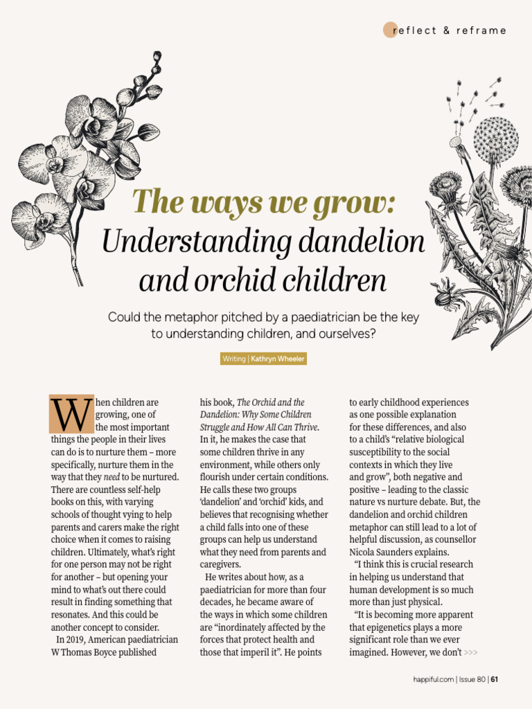 Understanding Dandelion and Orchid Children | PDF | Human Development ...