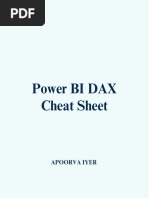 DAX Functions Cheat Sheet | PDF