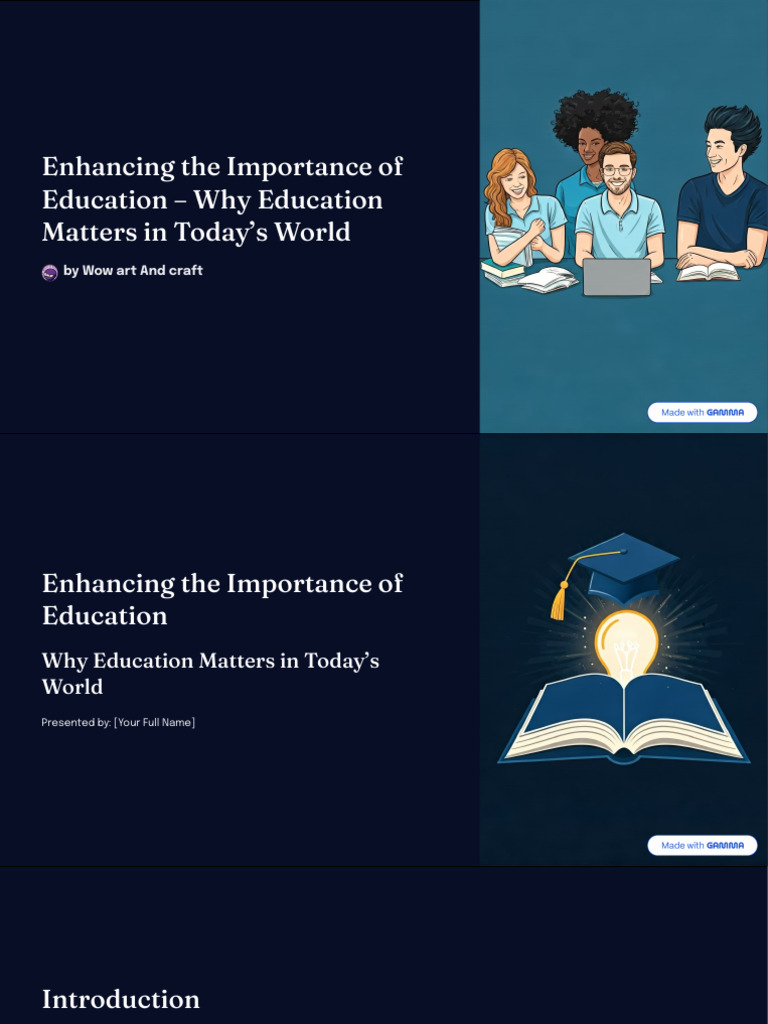 Enhancing The Importance of Education Why Education Matters in Todays ...