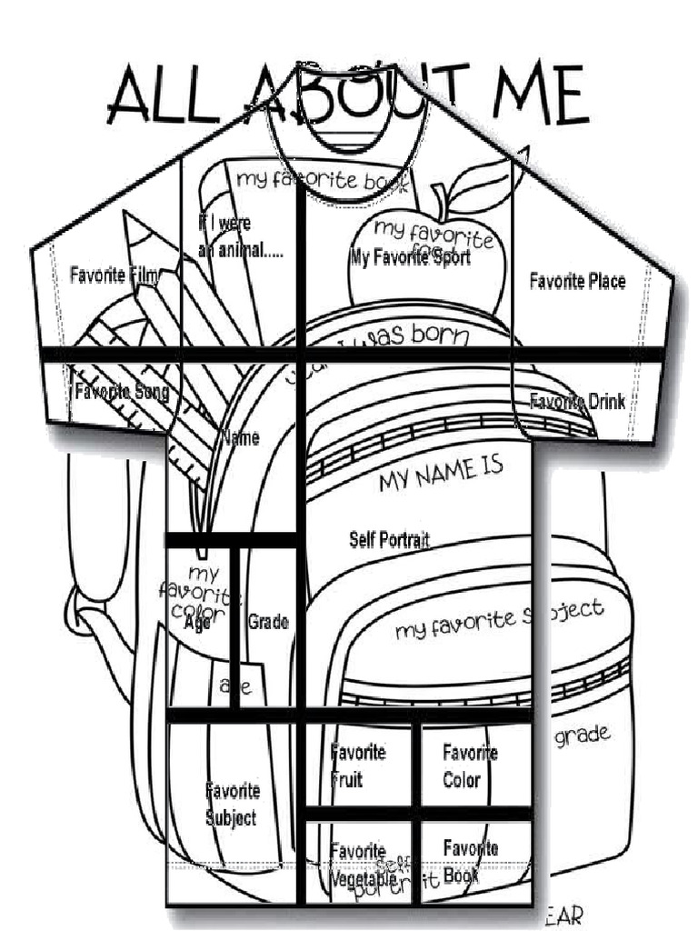 Grade 123 All About Me Colouring | PDF