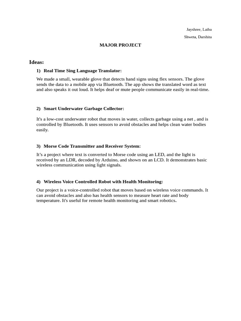 Major Project | PDF