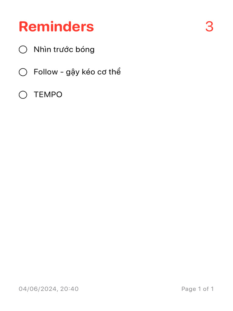 Reminders | PDF