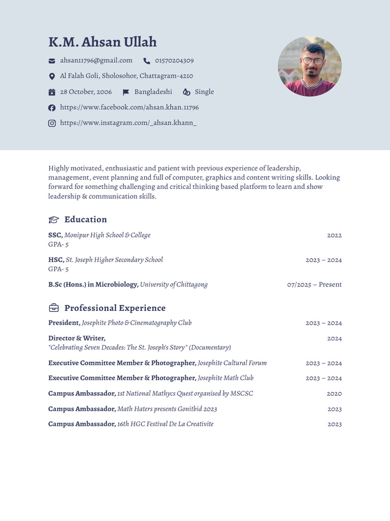 K.M. Ahsan Ullah - CV | PDF