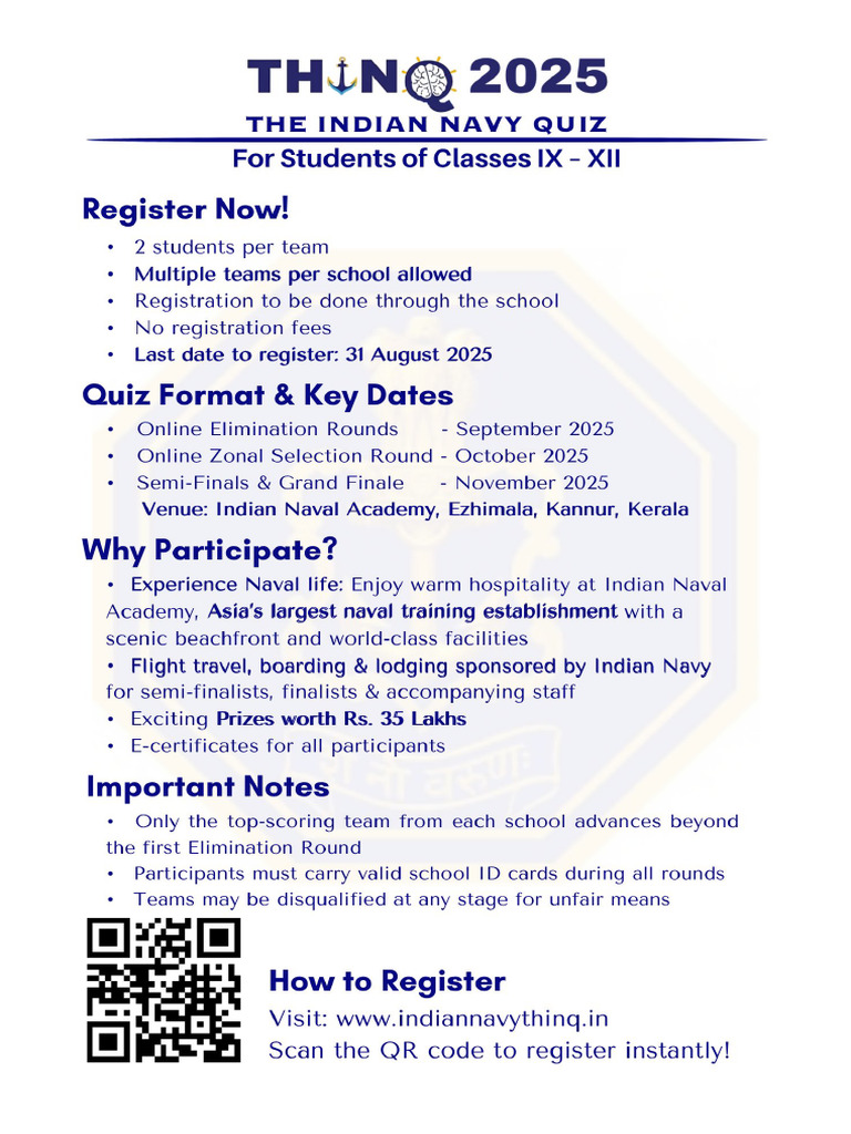 Indian Navy Quiz THINQ-25 | PDF
