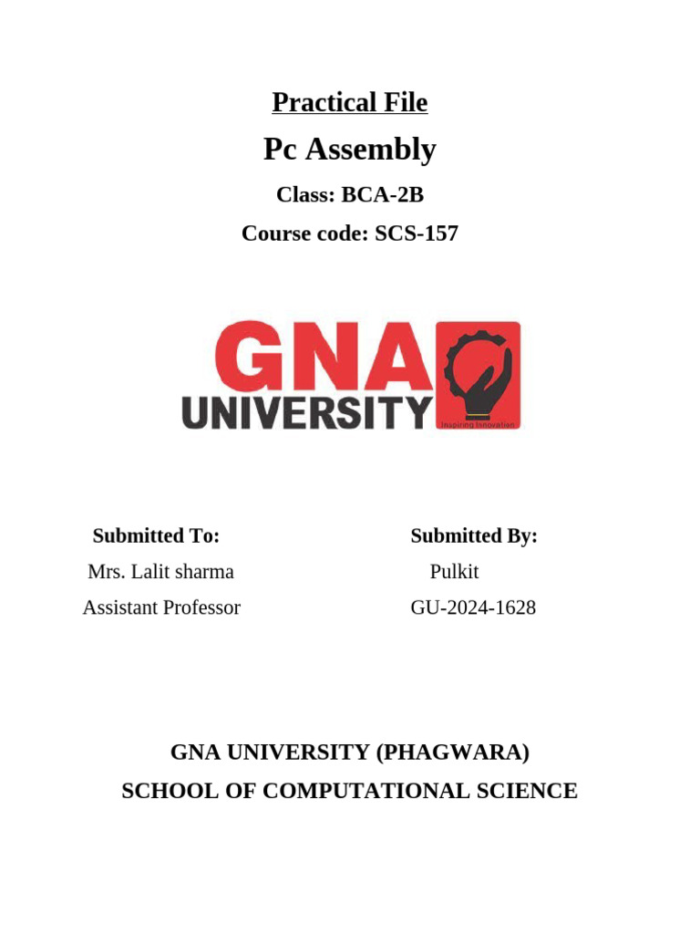 Practical File Template | PDF