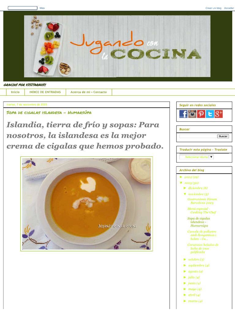 Lobster Soup (Sopa de Langosta Islandesa) | PDF