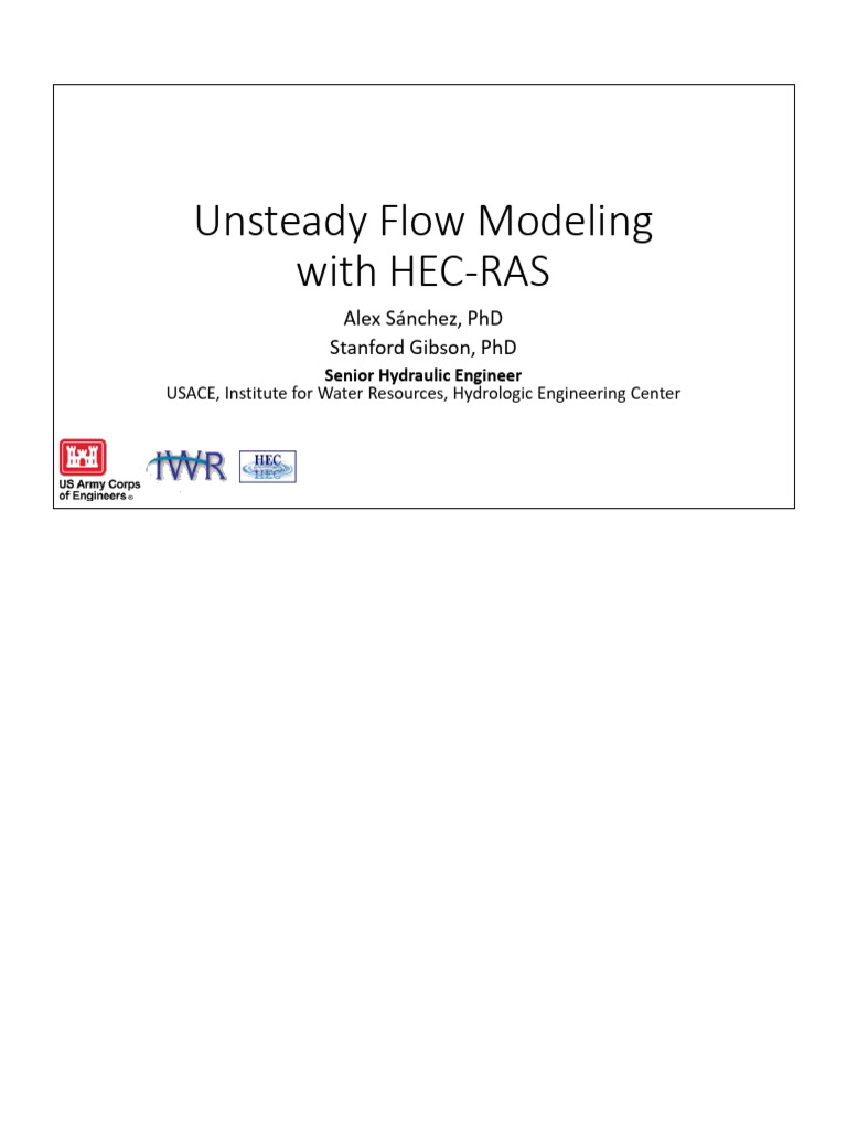 3.4 - Unsteady Flow Modeling With HEC-RAS (Gibson Updates) | PDF ...