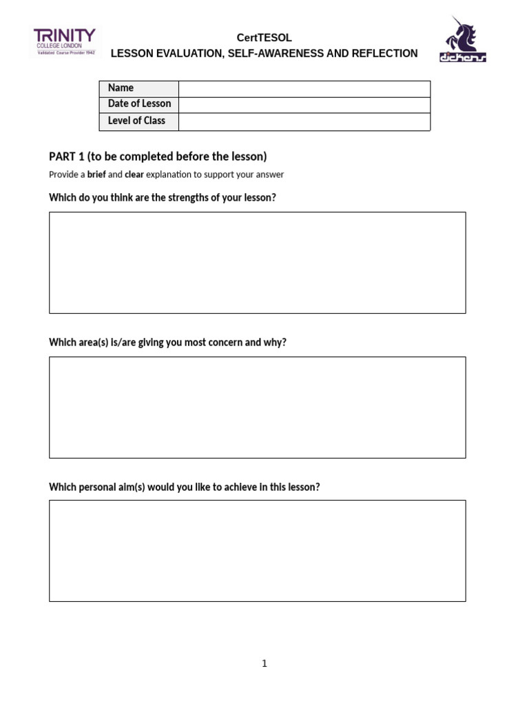 Reflections Parts 1, 2 3 | PDF | Evaluation | Cognition