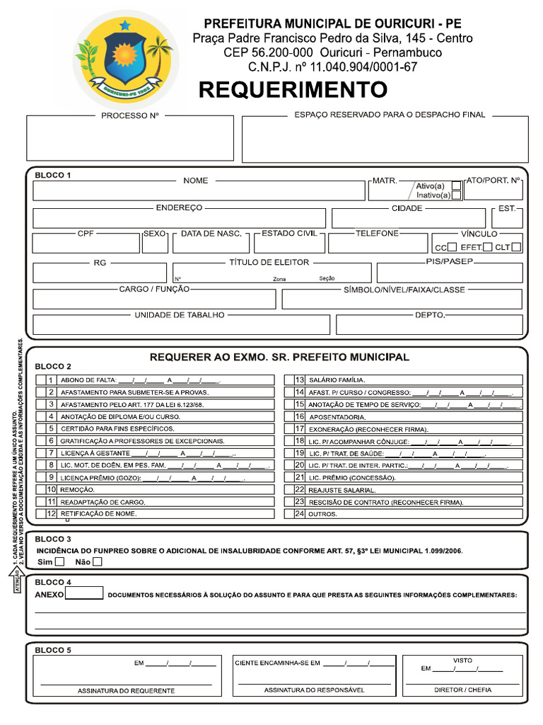 REQUERIMENTO | PDF
