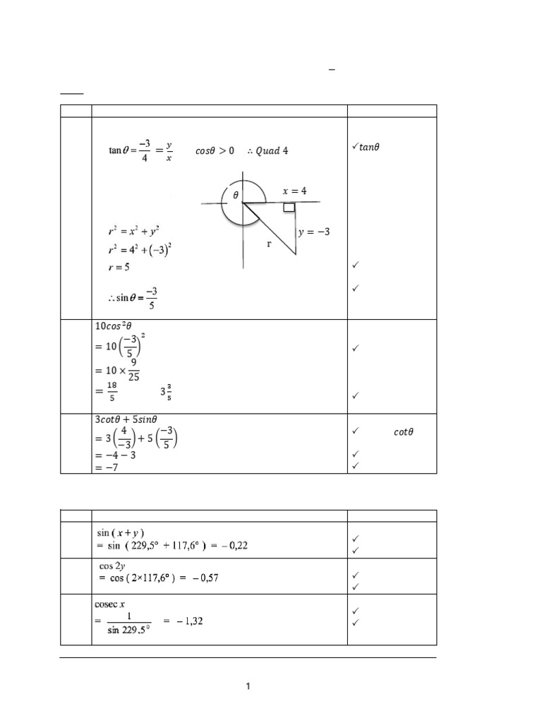 GR 10 Trigonometry Solutions 2025 | PDF | Elementary Geometry | Trigonometry