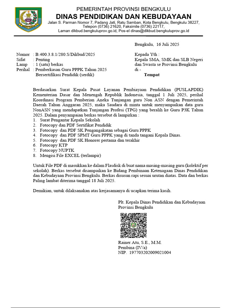 Surat TPG Dan Tamsil | PDF