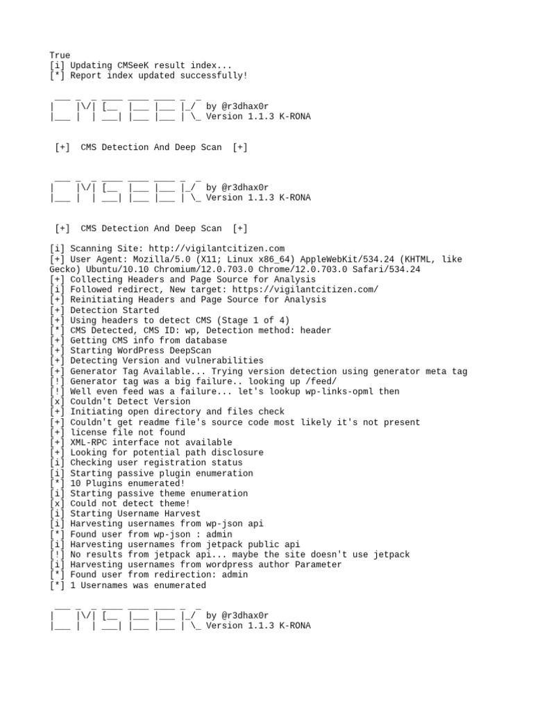 Cmseek Output Disinfo | PDF | Word Press | Safari (Web Browser)