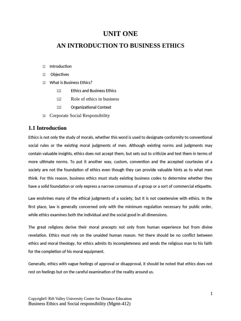 Business Ethics & Social Resp Module | PDF | Business Ethics | Morality