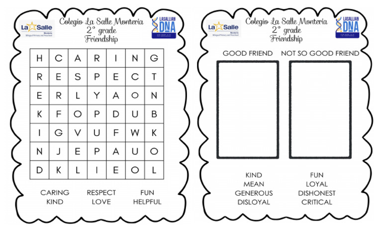 Friendship 2ND Grade | PDF