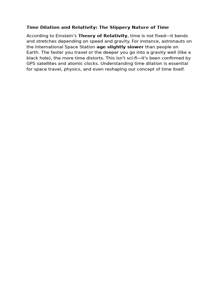 Understanding Time Dilation in Relativity | PDF