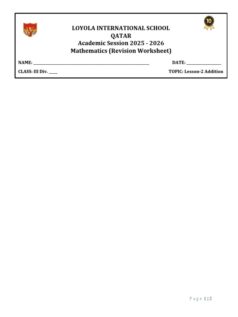 Gr3 Maths Addition | PDF