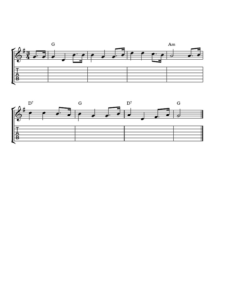 Oh My Darling Clementine Guitar Tabs | PDF
