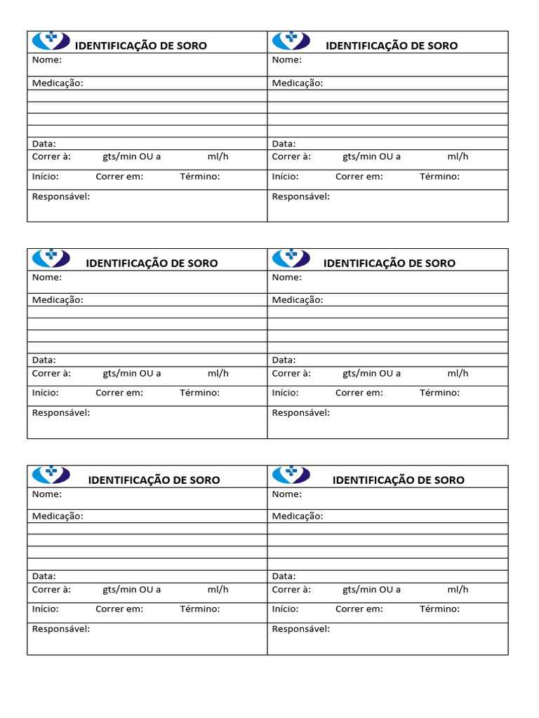 Rótulo para Identificação de Soro | PDF