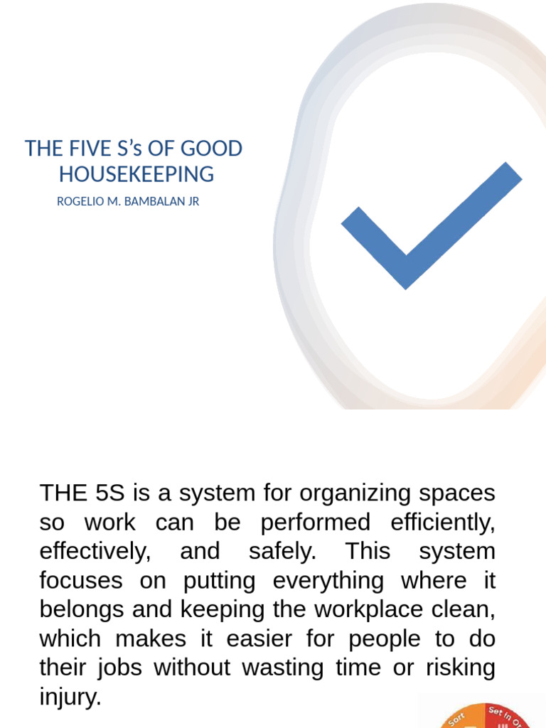 5S Principles for Effective Housekeeping | PDF | Lean Manufacturing ...