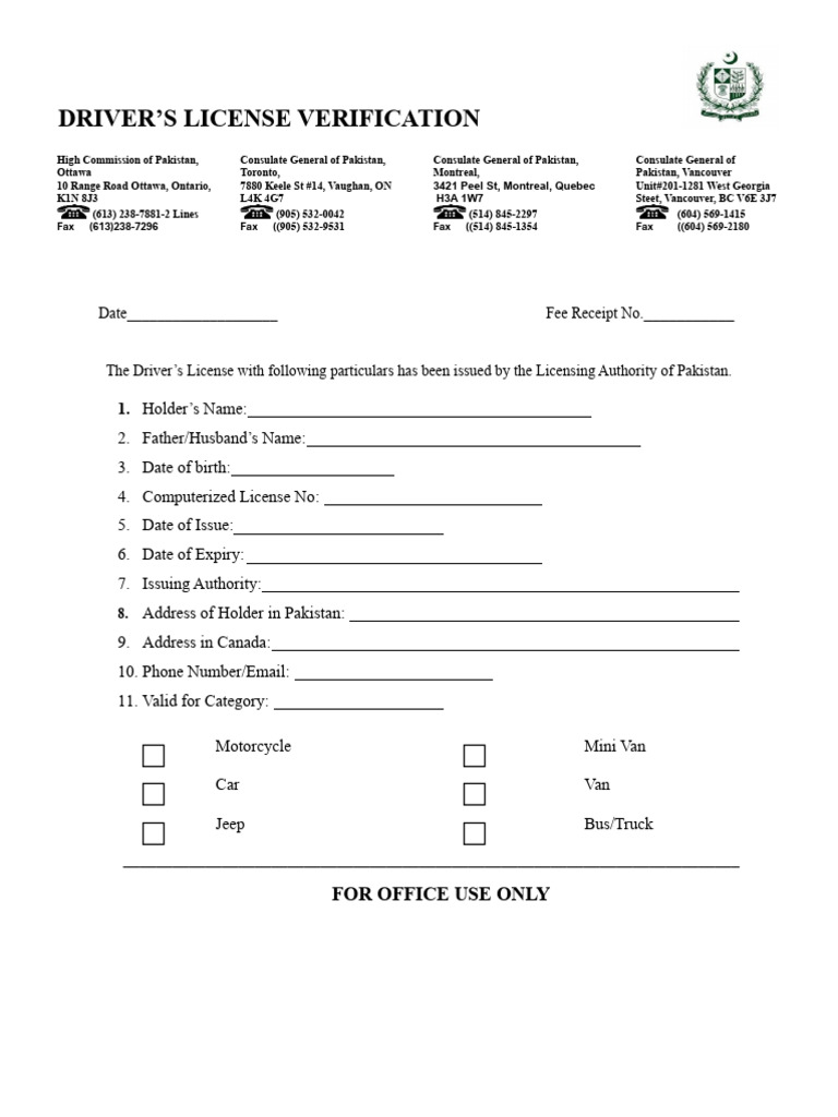 Drivinglicenseform 3 | PDF