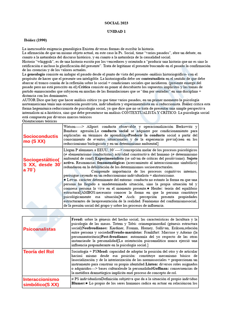 Social Final 2023 | PDF | Sicología | Conocimiento