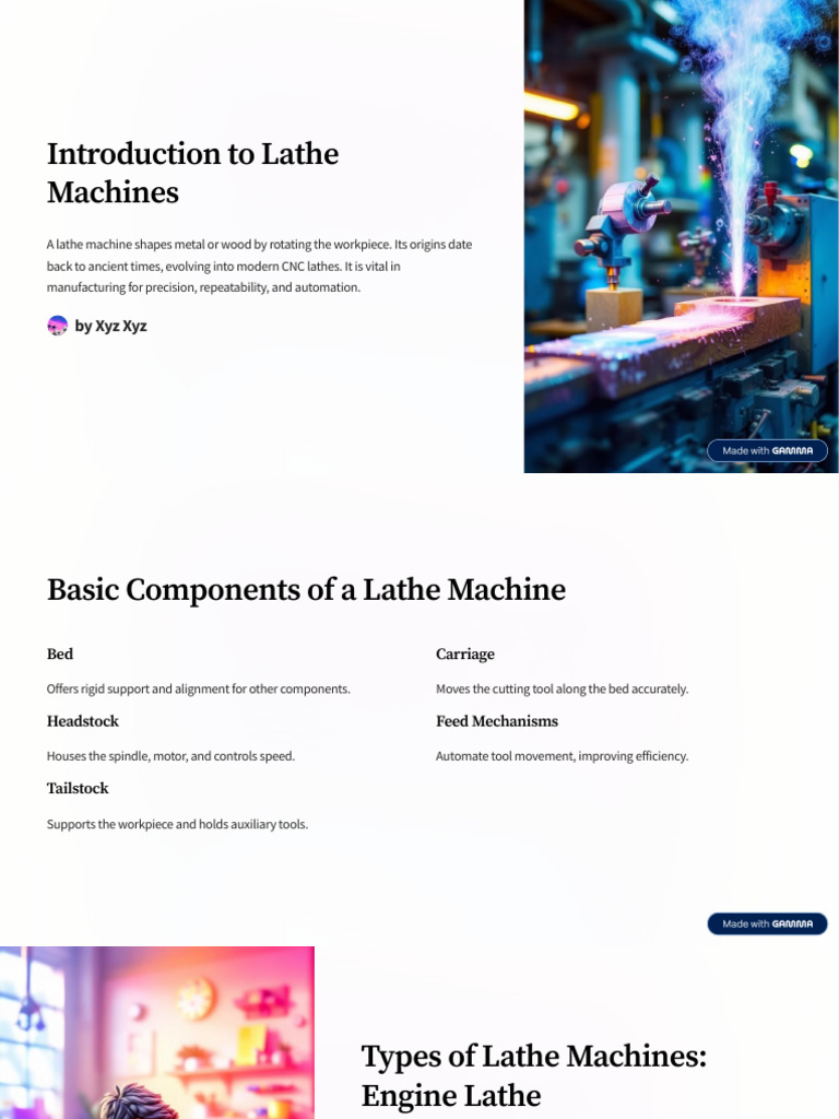 Introduction To Lathe Machines | PDF | Numerical Control | Metalworking