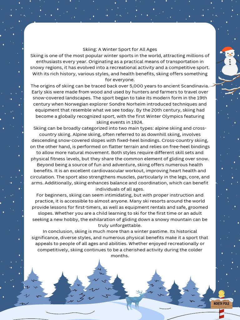 Skiing Ielts | PDF | Individual Sports | Racing