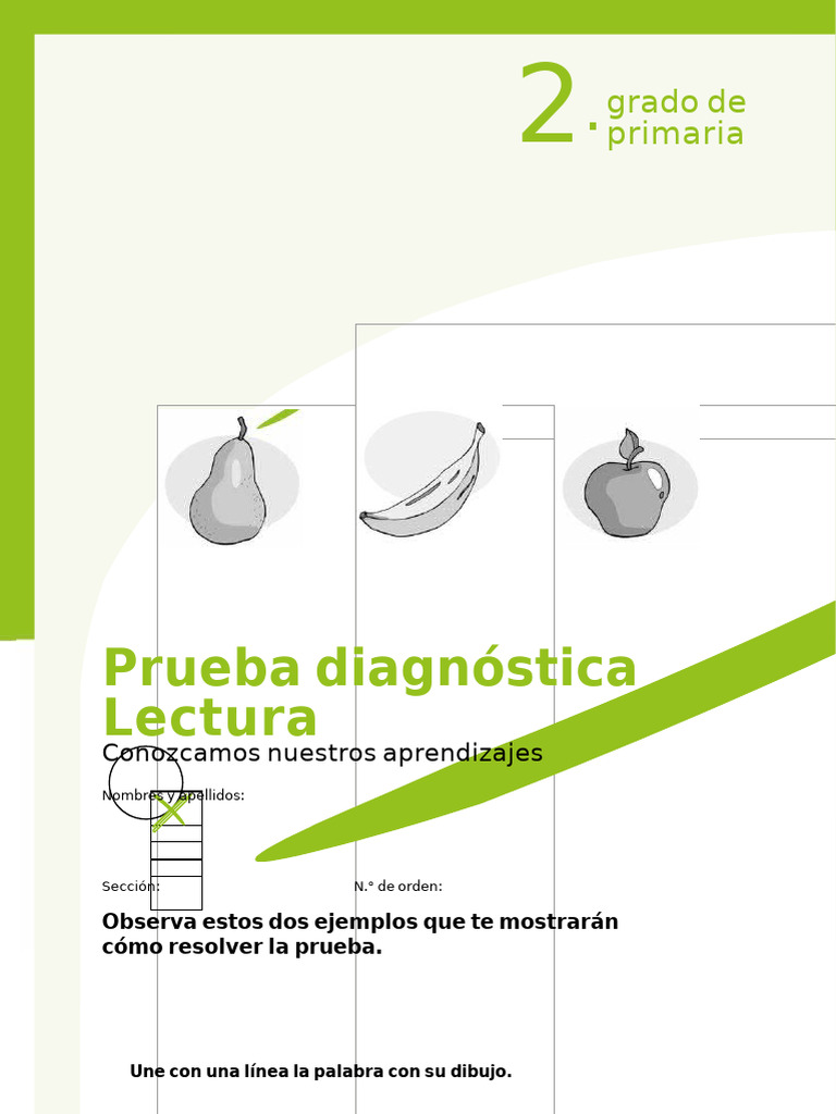 Prueba Diagnóstica Lectura, Comprensión de Textos Oralizados. 2do ...