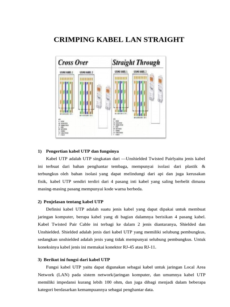 Crimping Kabel Lan Straight | PDF