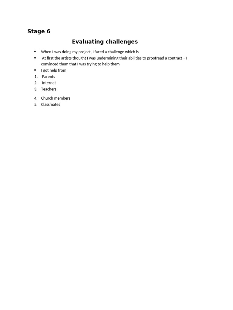 VPA Stage 6 | PDF
