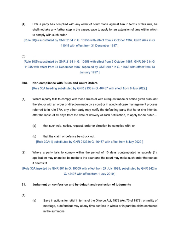 Rule 31 High Court | PDF