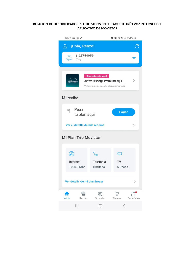 Relacion de Decodificadores Utilizados en El Paquete Trío Voz Internet Del Aplicativo de ...