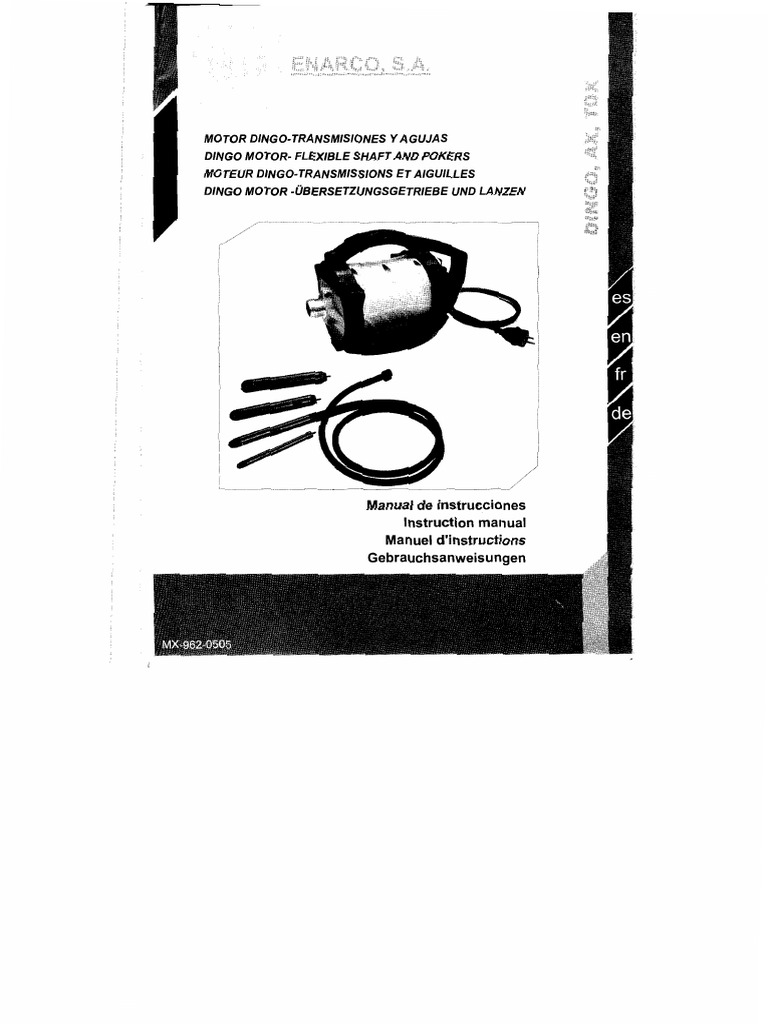 Manual Operario Motor Dingo, AX y Tor | PDF