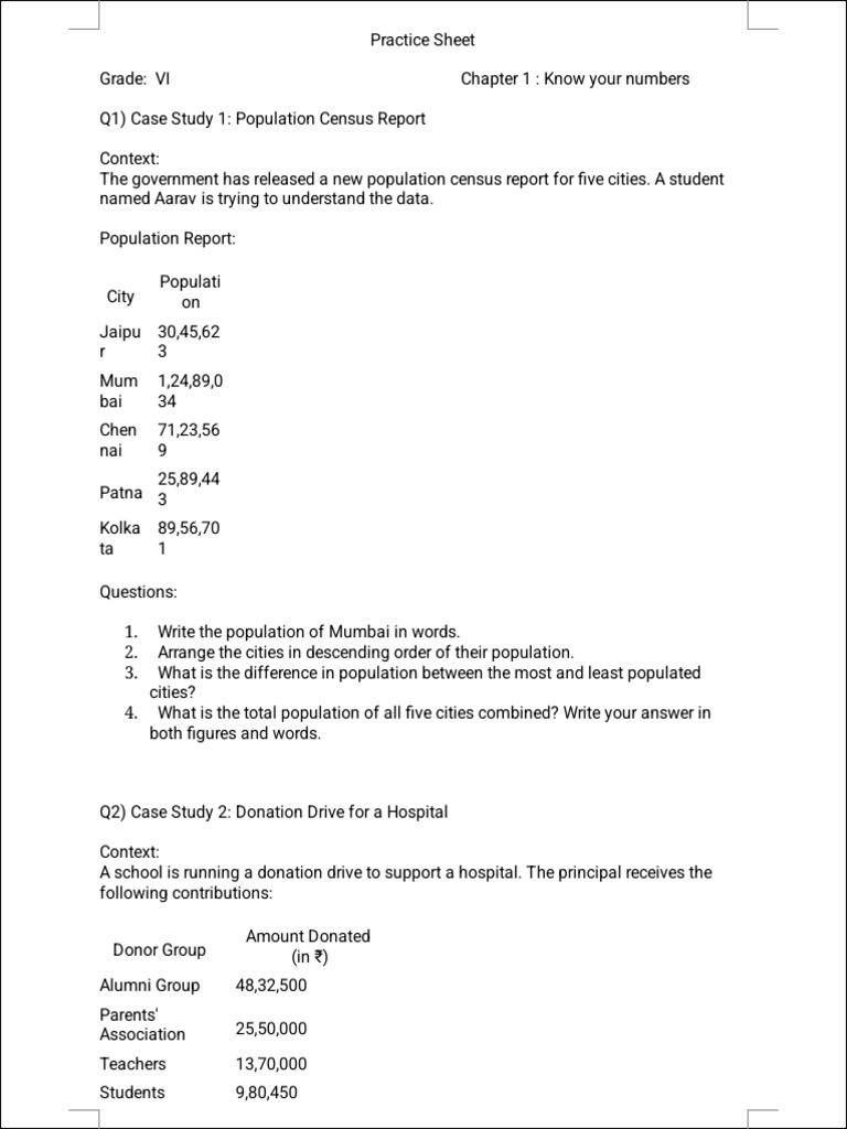 1751956308028.practice Sheet Grade VI 8-7-2025 | PDF