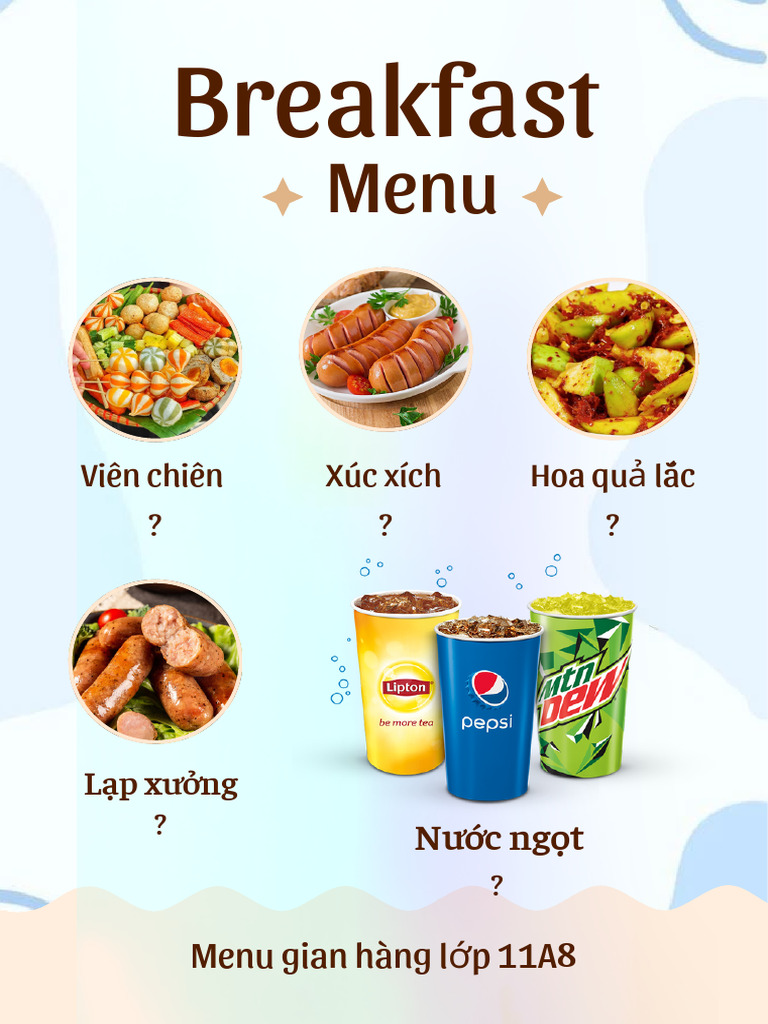 Orange and Brown Breakfast Restaurant Menu PDF | PDF