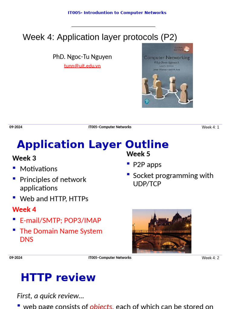 Week04 - Application Layer (P2) | PDF | Domain Name System | Http Cookie