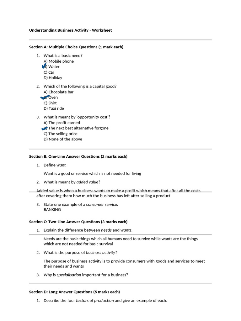 Understanding Business Activity | PDF | Capital (Economics) | Cost
