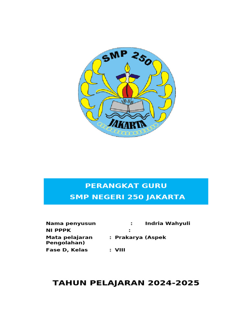 Minggu Efektif Dan Prota Prakarya Kelas 8 - Indria Wahyuli | PDF