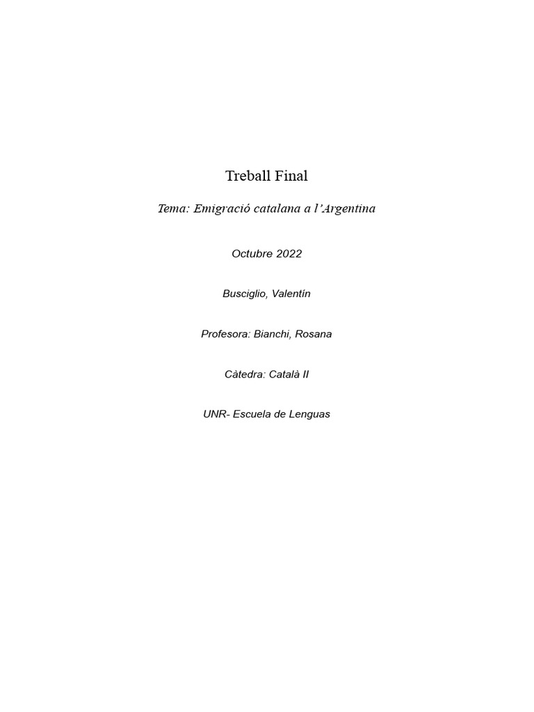 Treball Final Català II en Català. DEFINITIVO | PDF