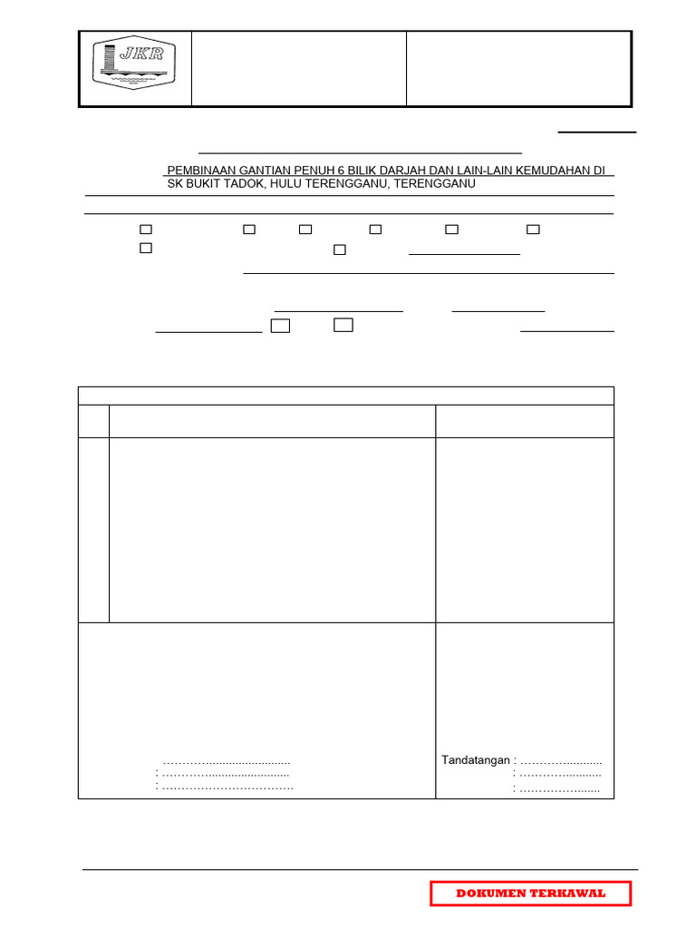 JKR - PK (O) .04-8 - Borang Pemeriksaan Kerja Pembinaan (PKP) | PDF